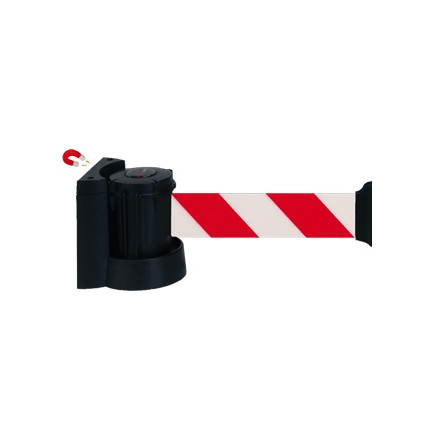 Sangle étirable blanc/rouge 50 mm, support magnétique - Signalisation ...