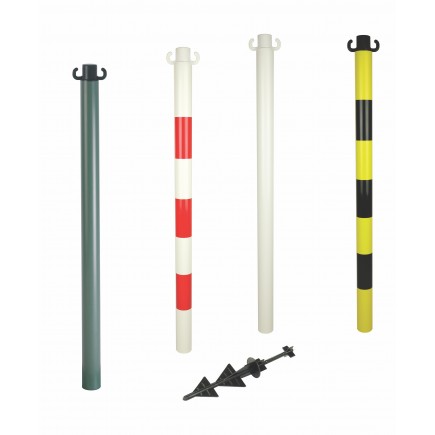 Poteau PVC de signalisation avec pointe - Signalisation industrielle ...