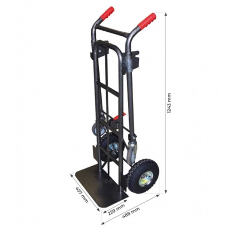 Diable chariot acier 3-en-1 - Manutention chez Bauquip