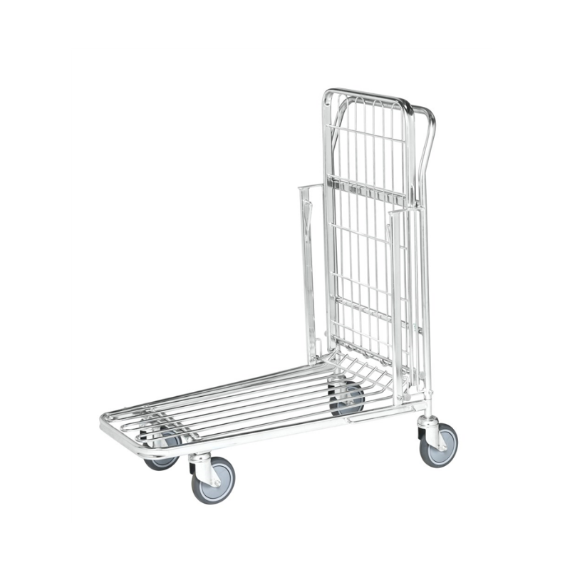 Chariot emboitable à plateau rabattable - Manutention chez Bauquip